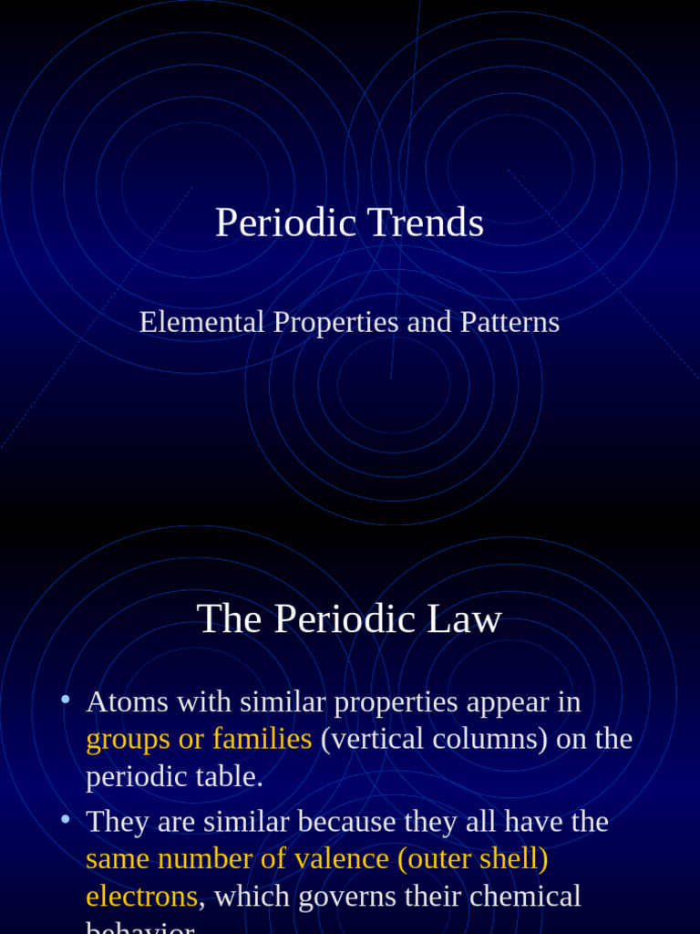 Periodic Trends Complete | PDF