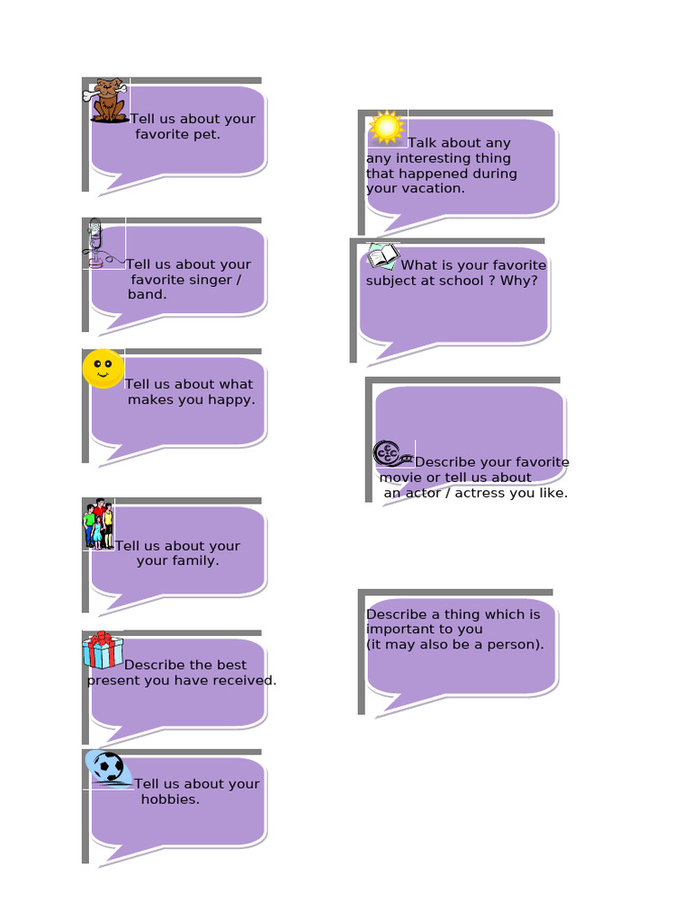 Speaking Cards Fun Activities Games - 4068 | PDF