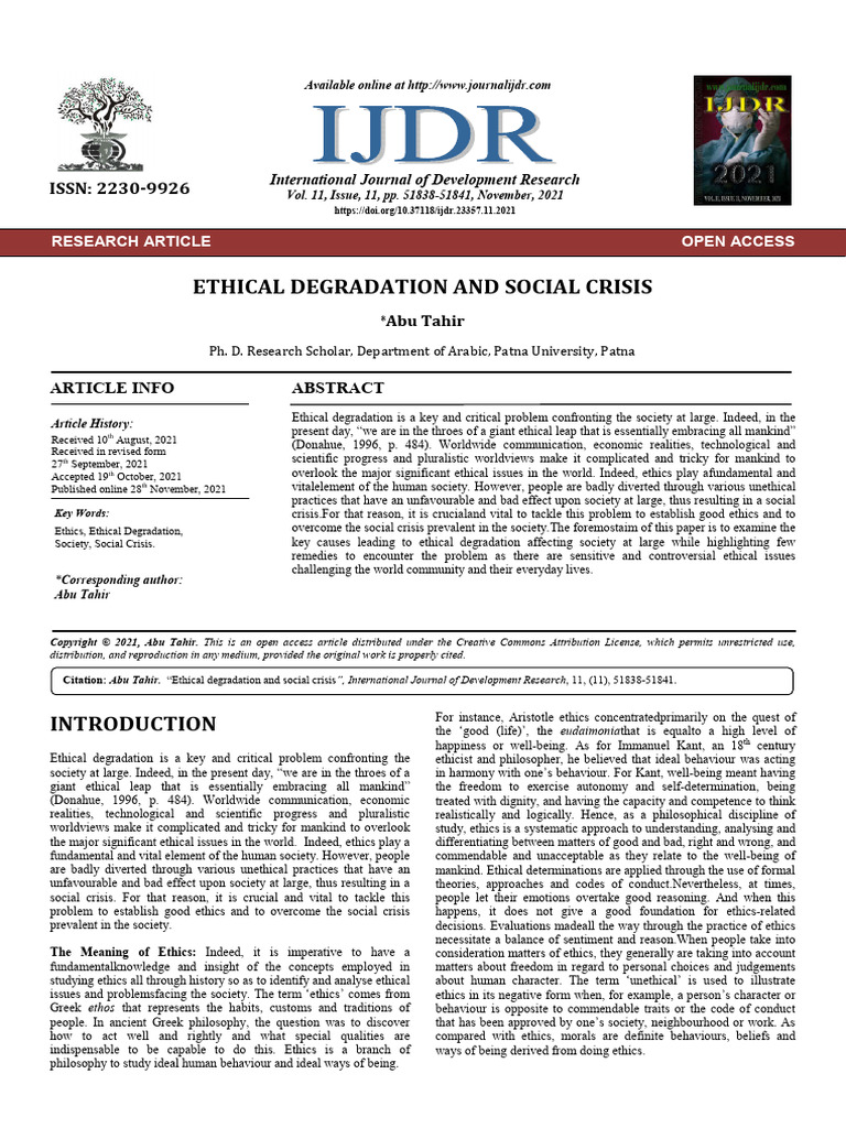 Ethical issues | PDF