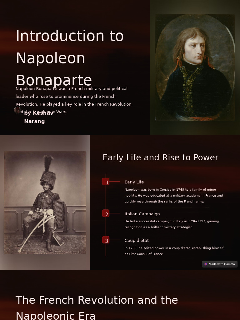 Introduction To Napoleon Bonaparte | PDF