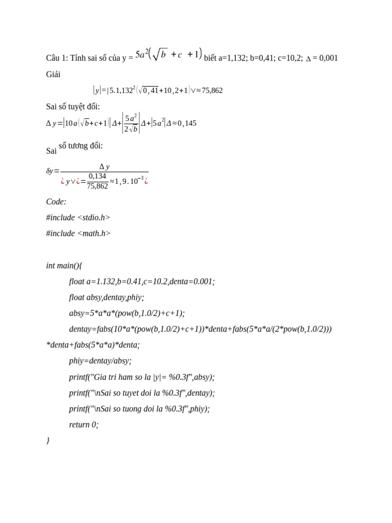 Bai Tap Chuong 1 2 3 | PDF