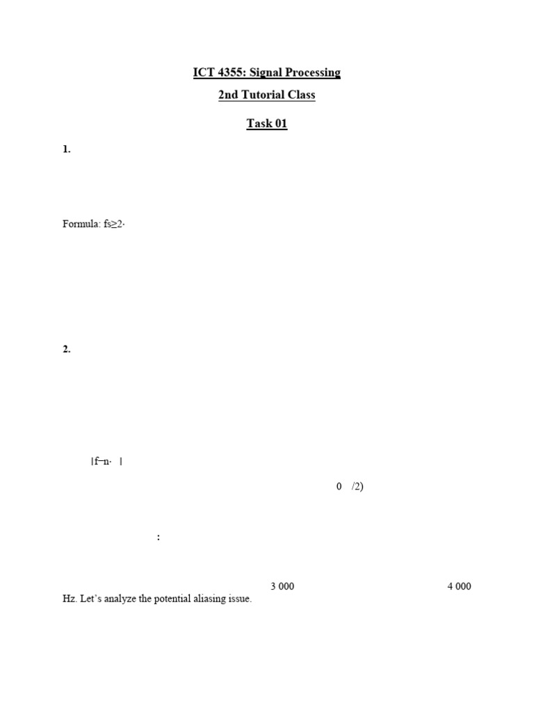 3rd Tutorial SP | PDF
