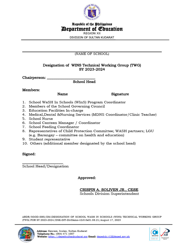 Template WInS TWG | PDF