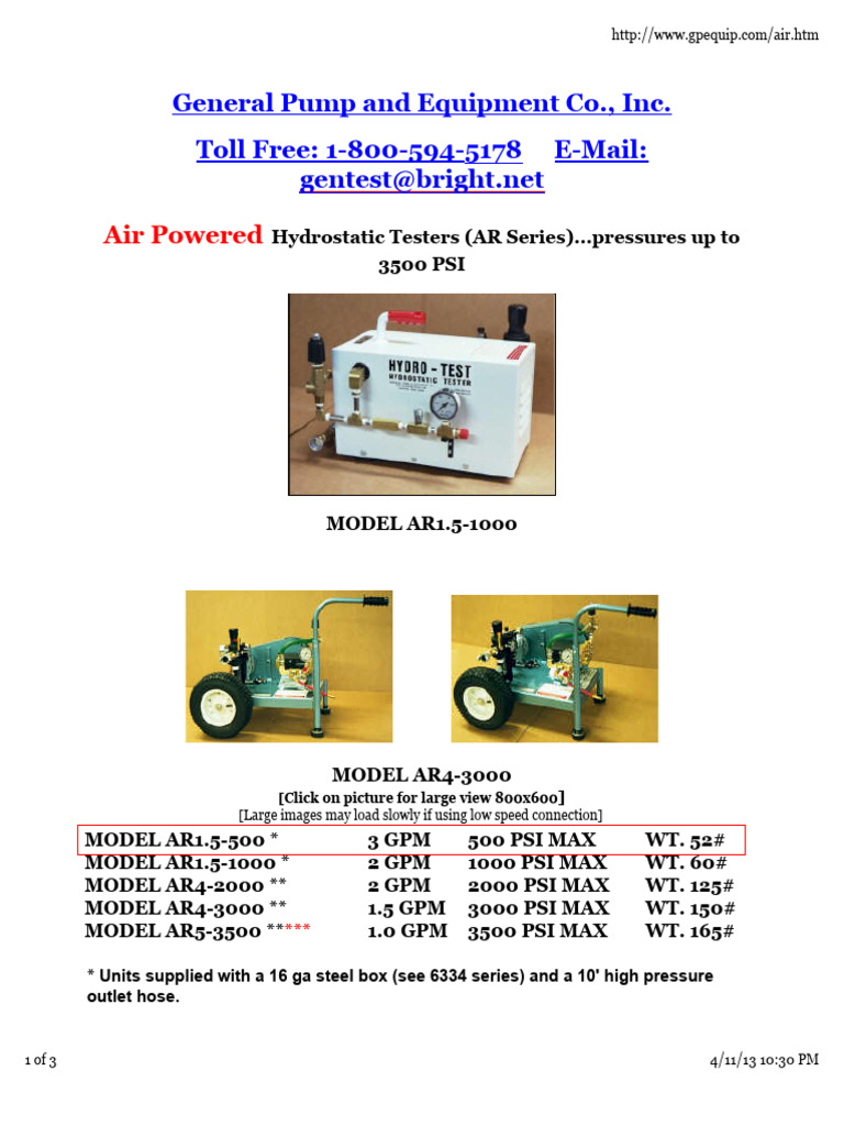 Bunker Line Test Pump | PDF