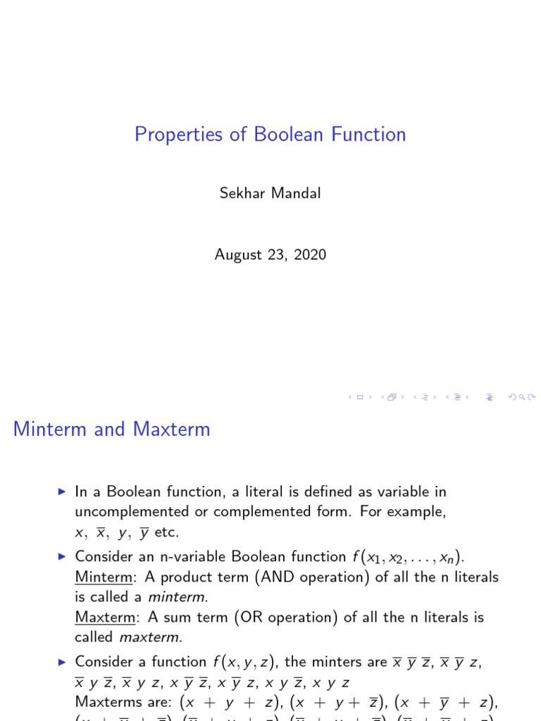 Boolean Fun Property | PDF