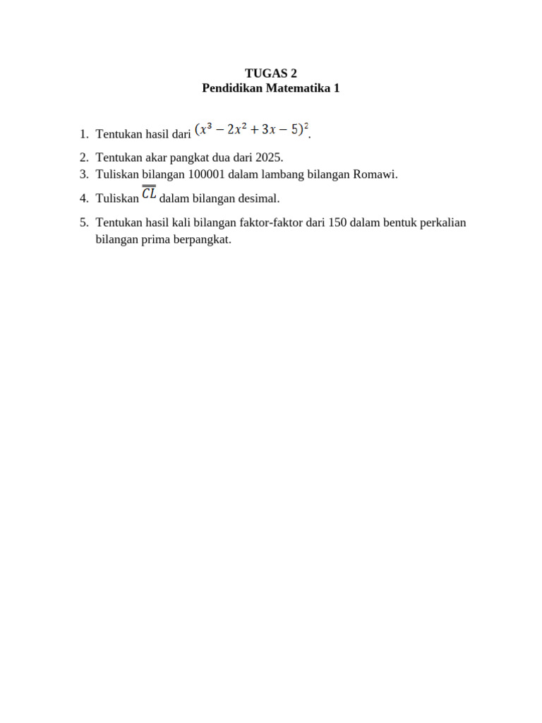 Tugas Tuton 2 Pend Mat 1 | PDF