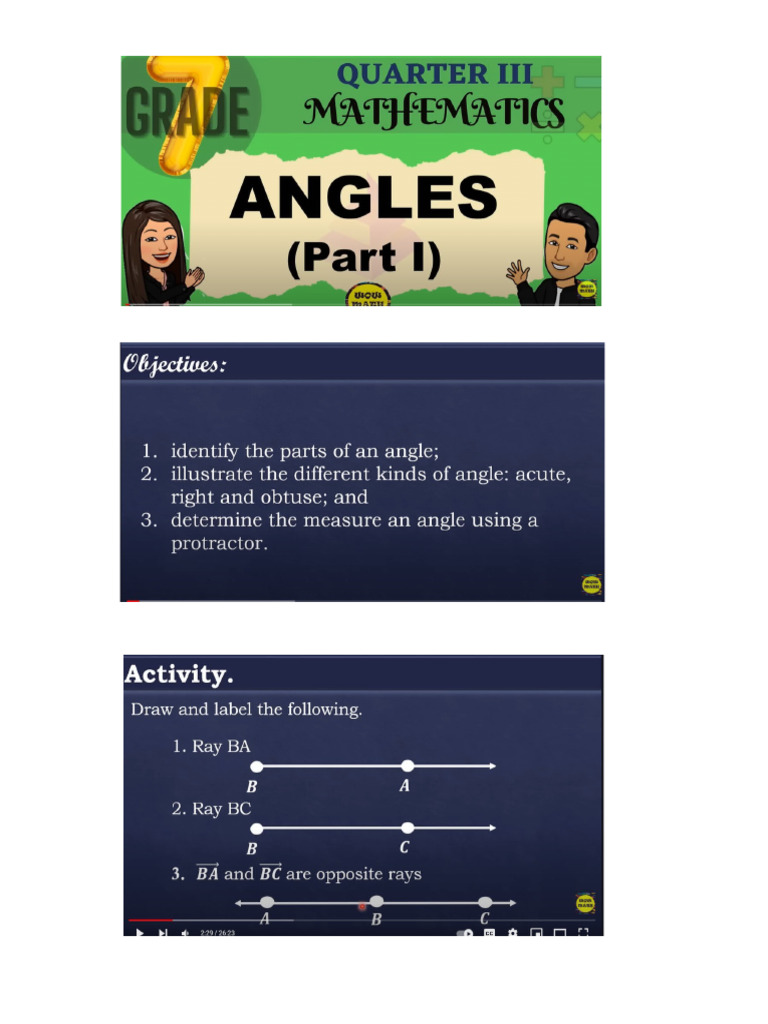Angles Grade 7 | PDF