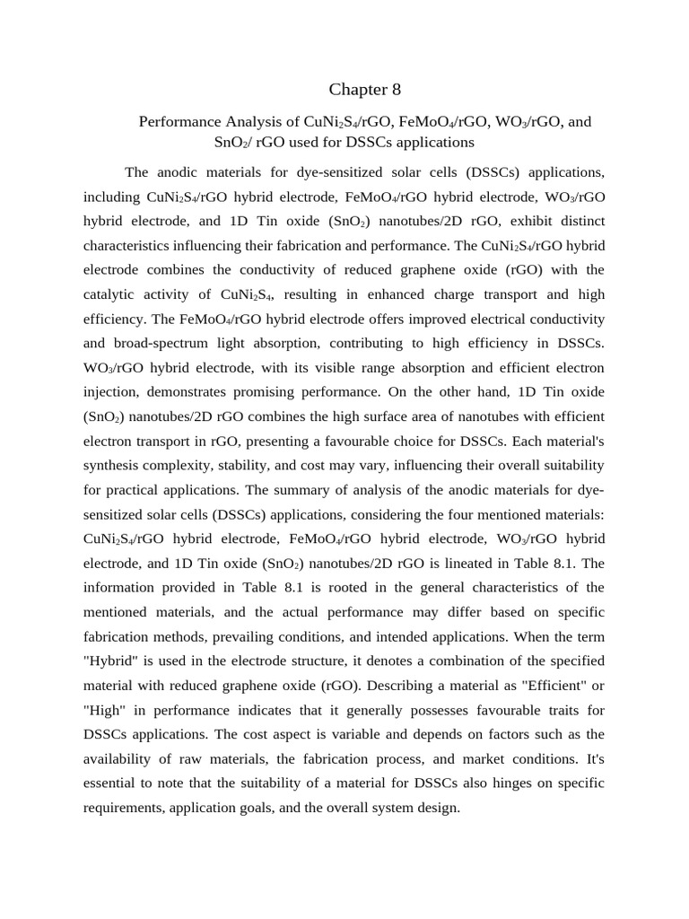 Analysis of Anodic Materials | PDF