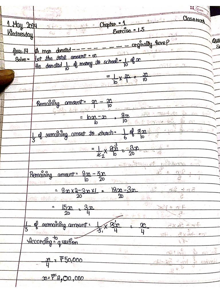 8th May Msths Work | PDF