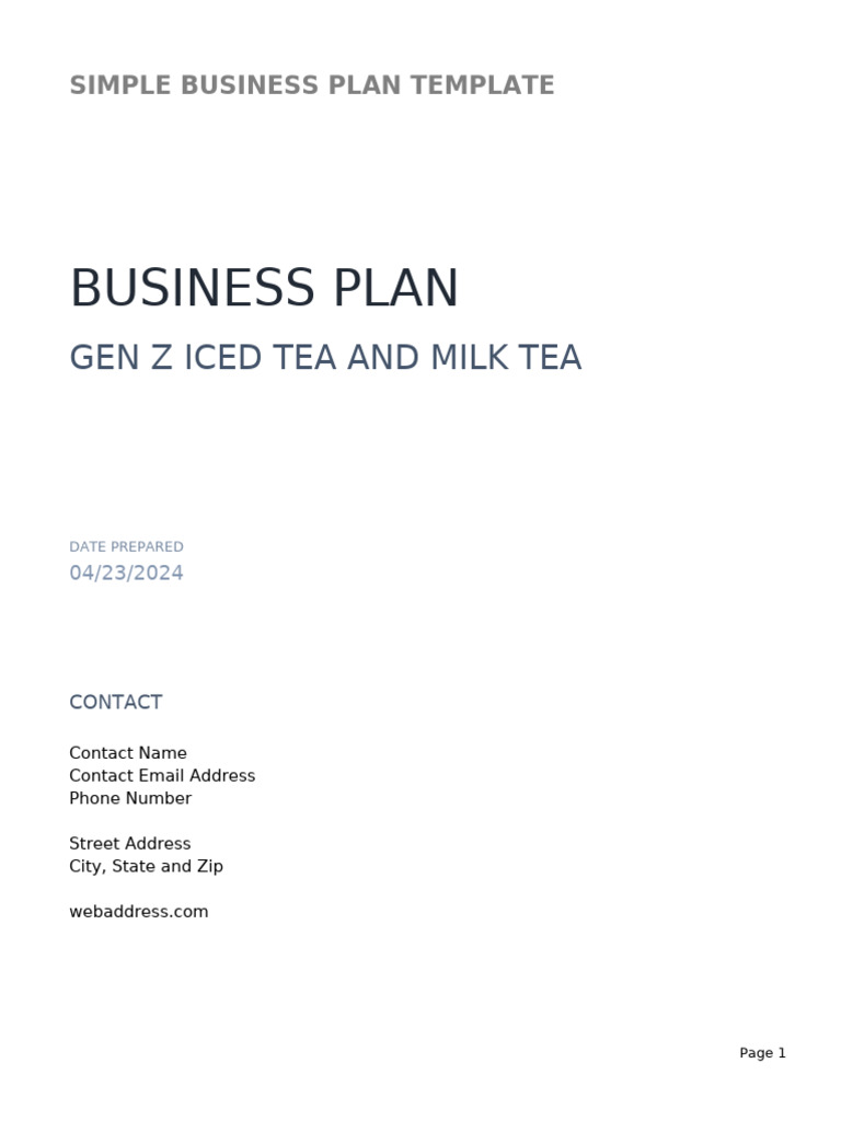 Gen Z Business Plan | PDF