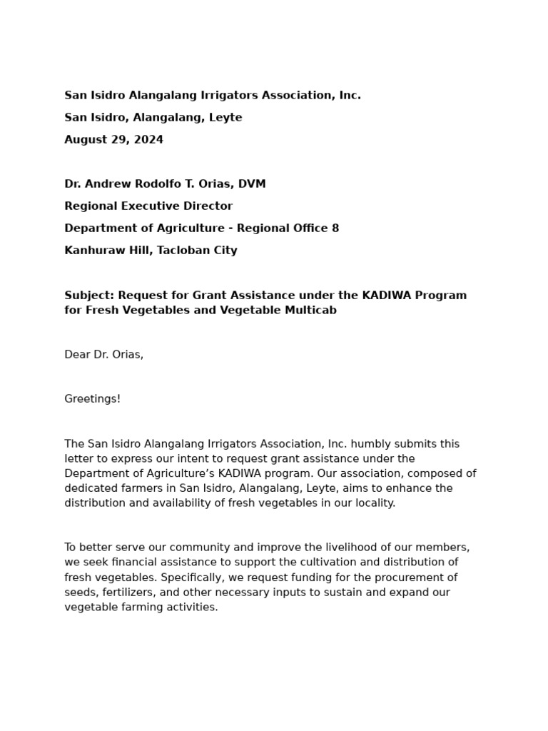 Letter of Intent | PDF