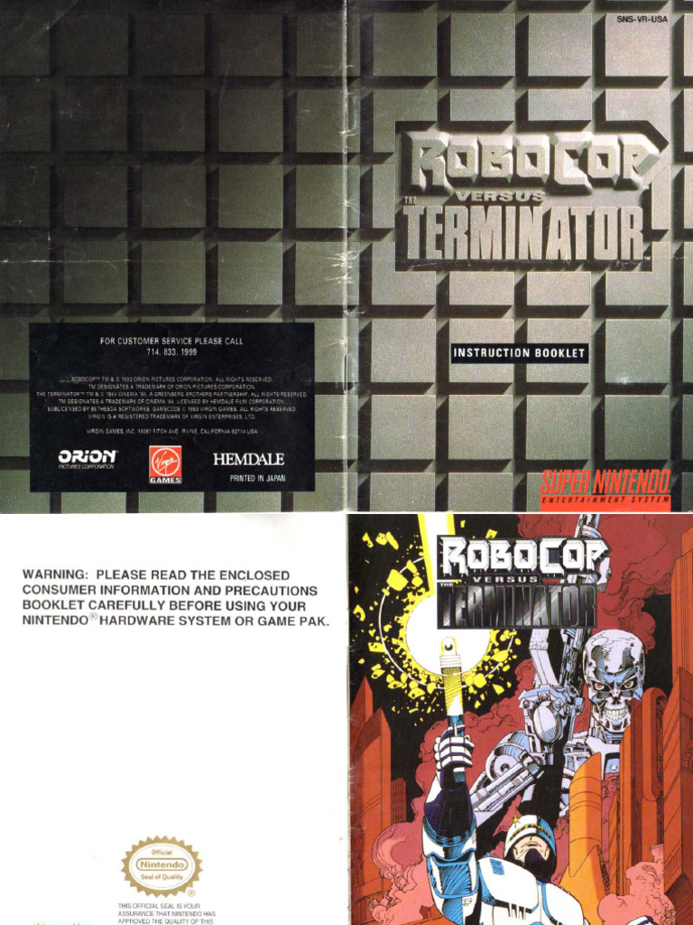RoboCop Versus The Terminator (USA) | PDF