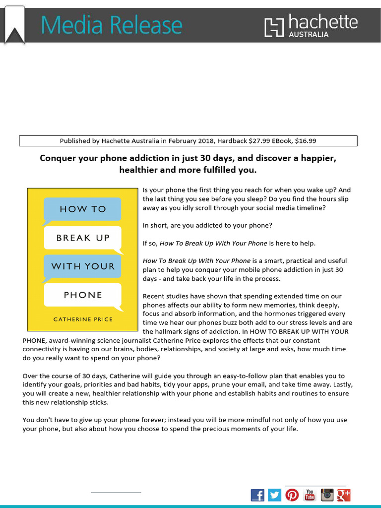 How To Break Up With Your Phone | PDF