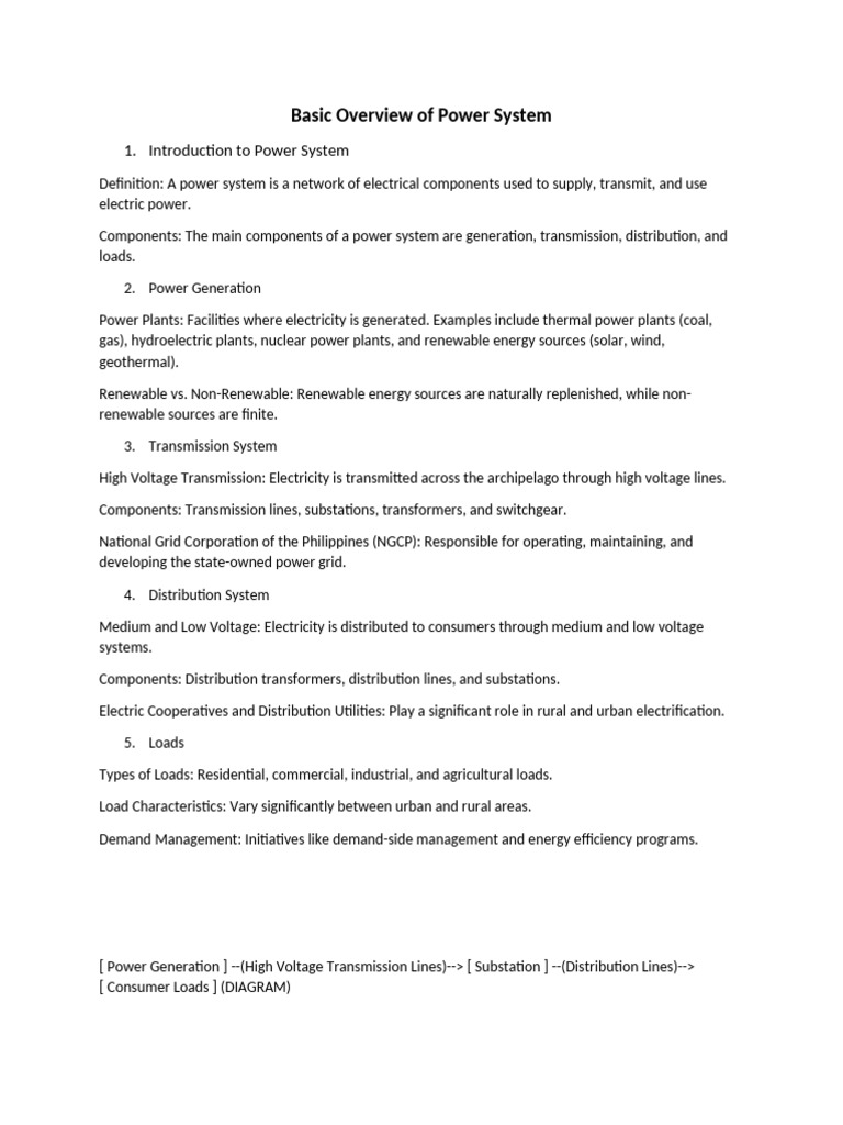 Basic Overview of Power System | PDF