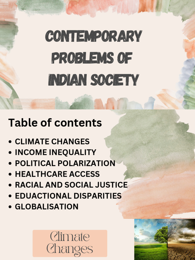 Contemporary Problems of Indian Society | PDF