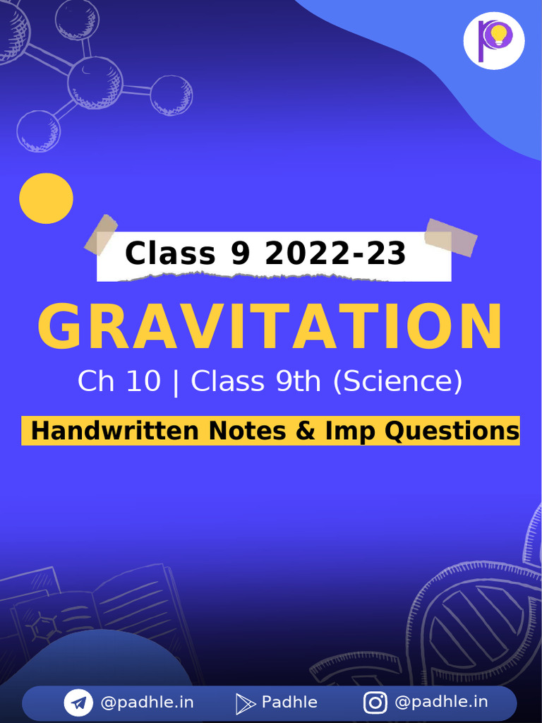 Gravitation - Padhle 9th Science Notes | PDF