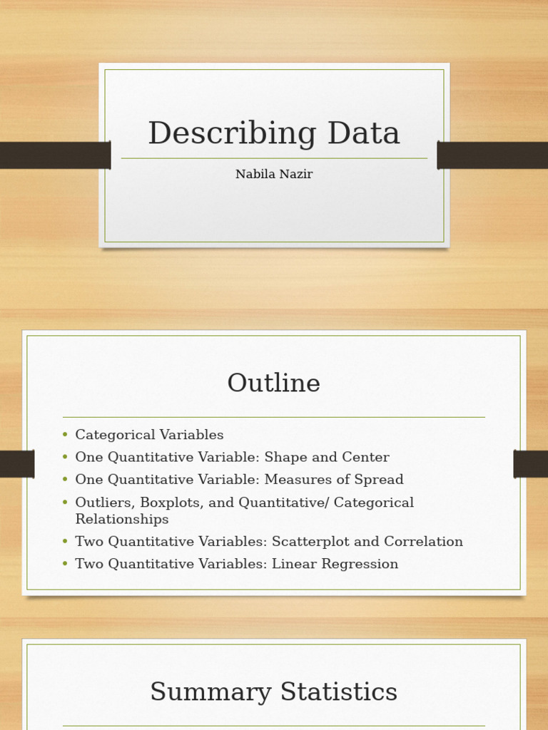 Chapter 2 Describing Data-Stats | PDF
