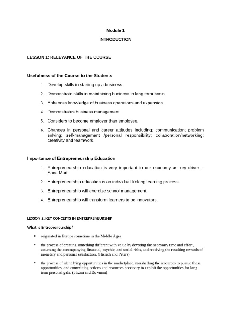 Handouts-Module-1 | PDF