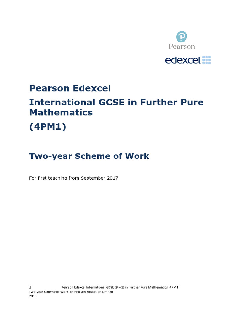 Scheme of Work FPM | PDF