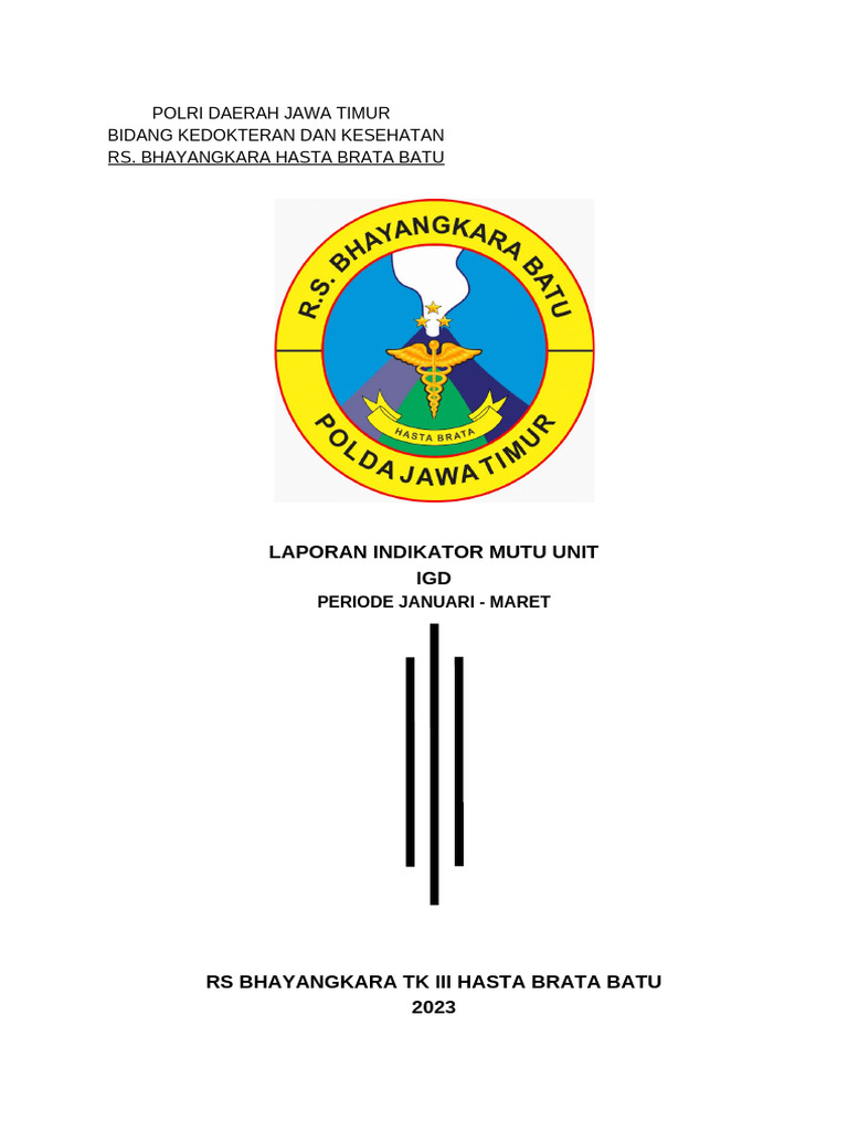 Laporan Indikator Mutu Unit IGD JAN MAR 2023 | PDF