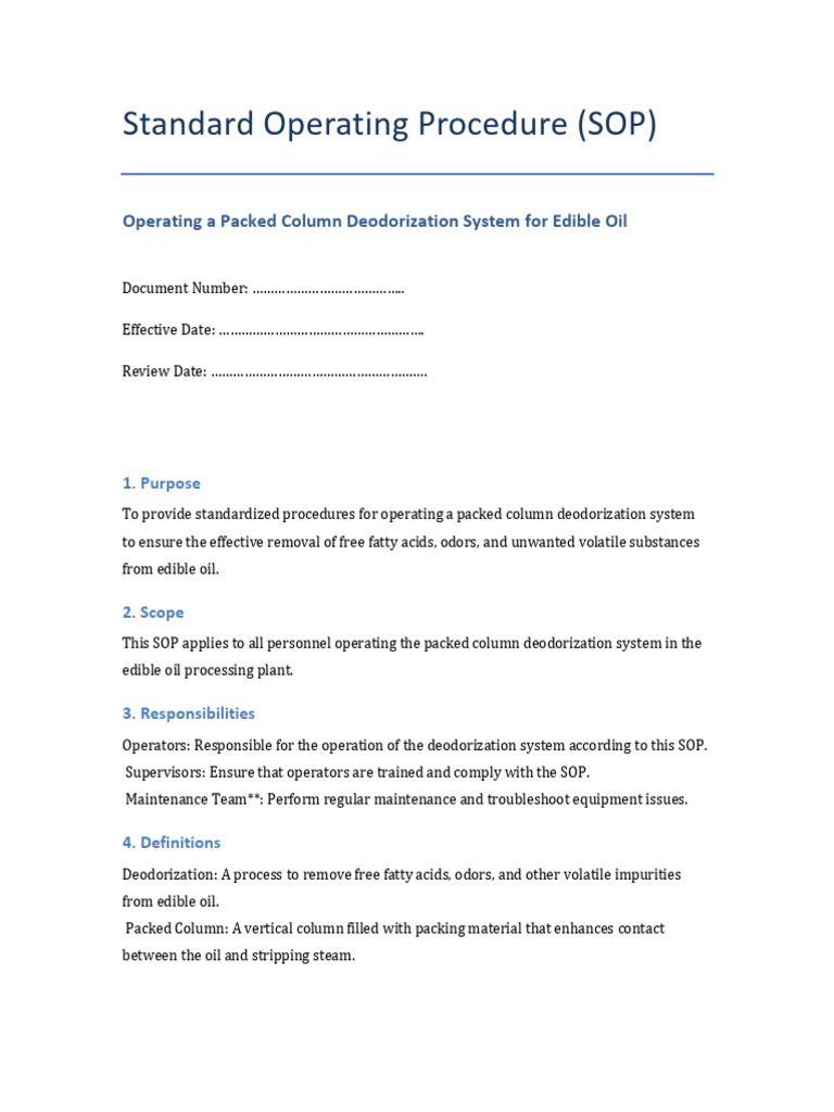 Sop Packed Column Operations 1717701019 | PDF