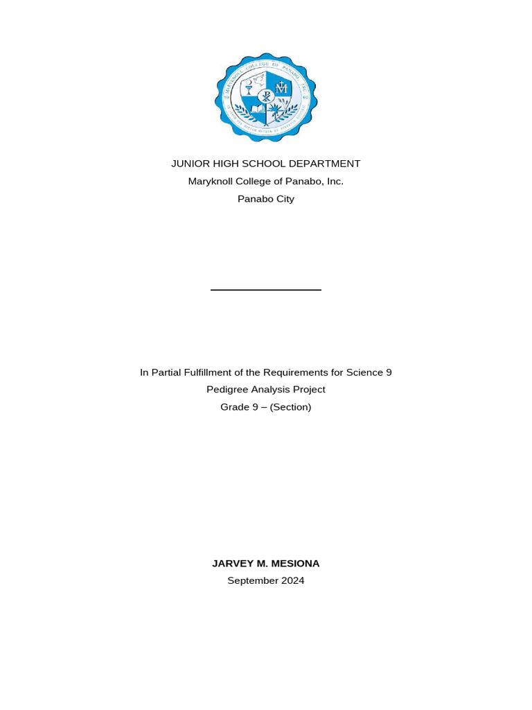 Pedigree Analysis Project Pdf