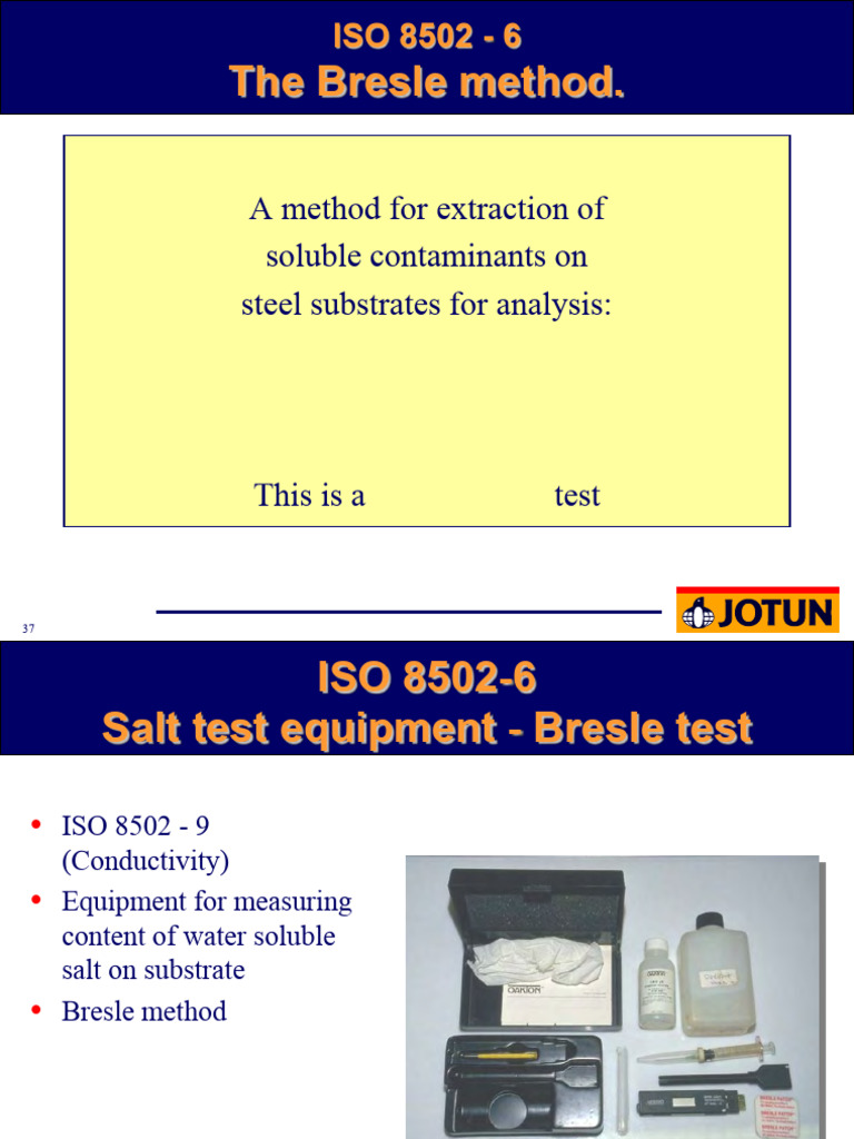 Bresle Method Calculation | PDF
