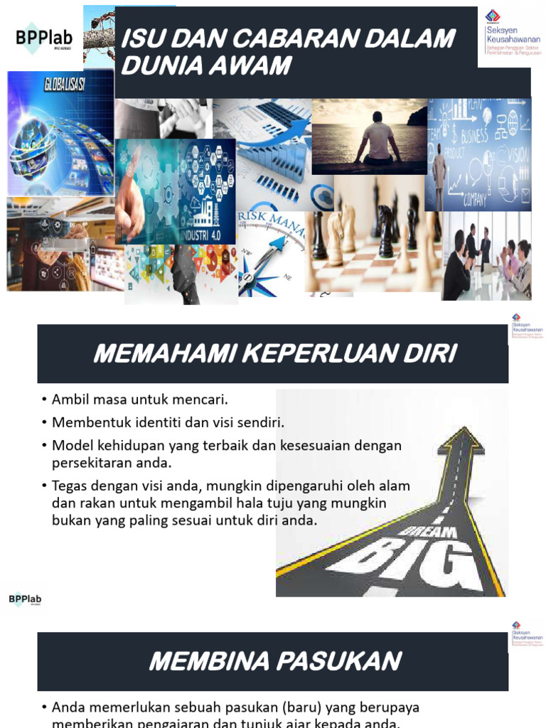Modul 01 BHG 1 Isu Dan Cabaran Dalam Dunia Awam | PDF