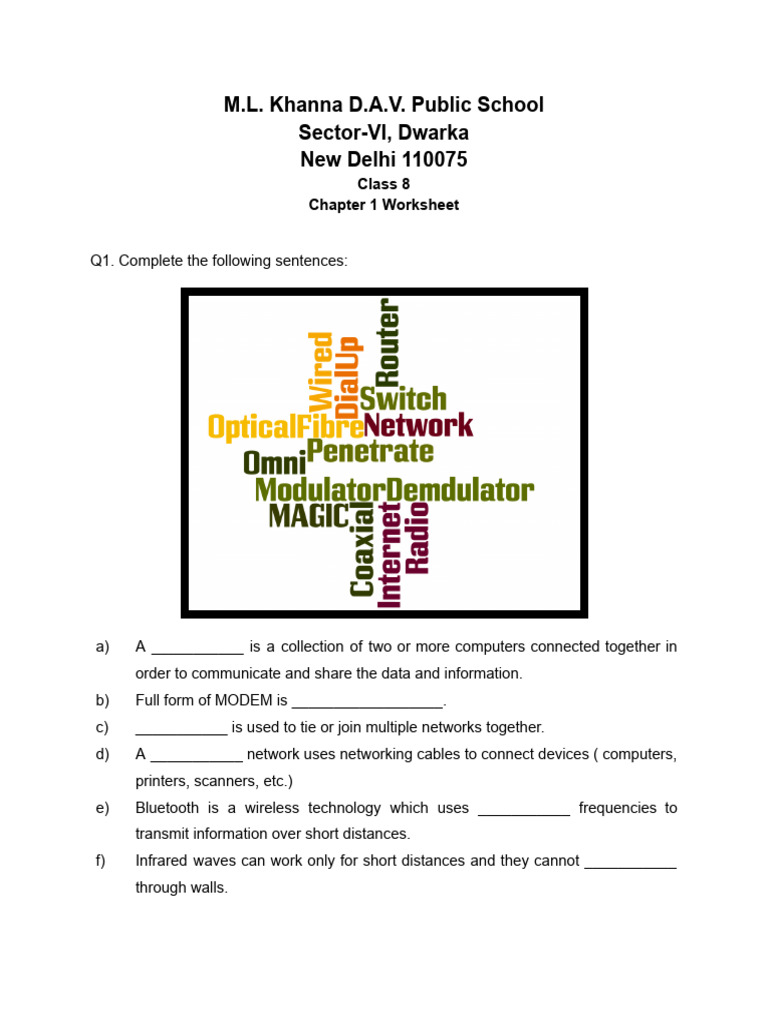 Class 8 CH 1 Ws | PDF