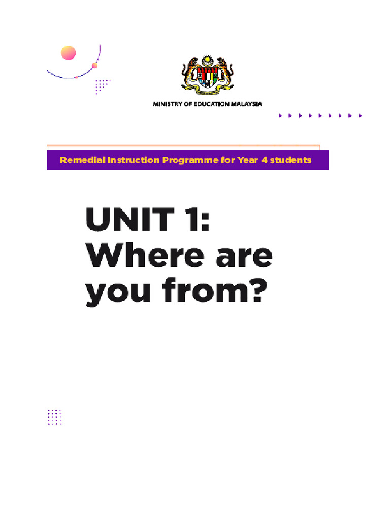 RI TOOLKIT UNIT 1 WHERE ARE YOU FROM | PDF