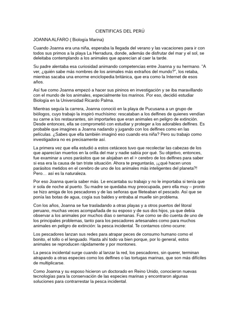 Cientificas Del Perú - TEXTO | PDF | Sicología | Salud y bienestar