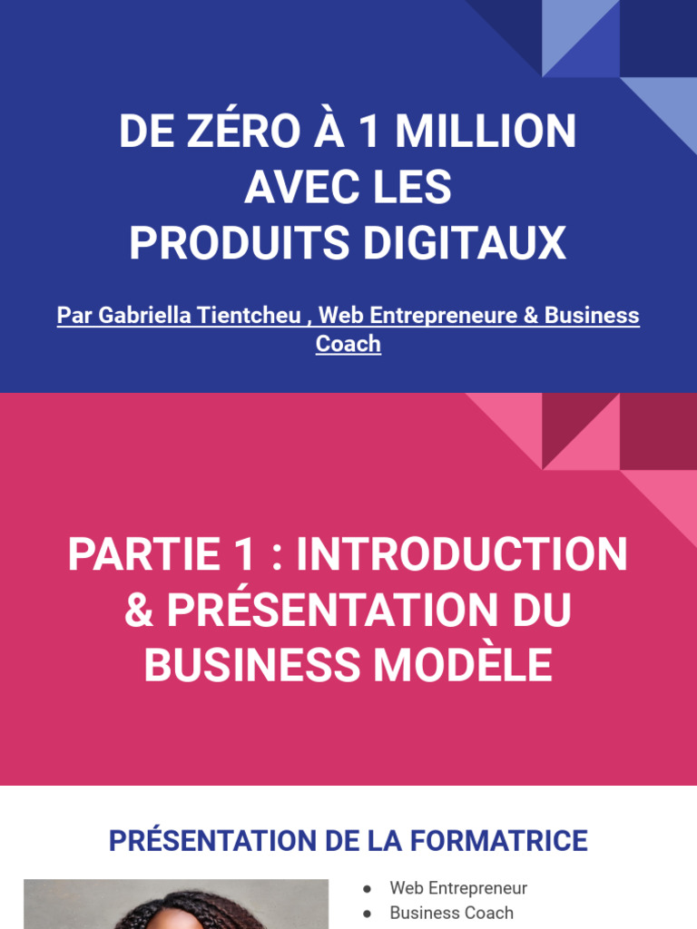Formation - de Zéro À 1 Million Avec Les Produits Digitaux | PDF