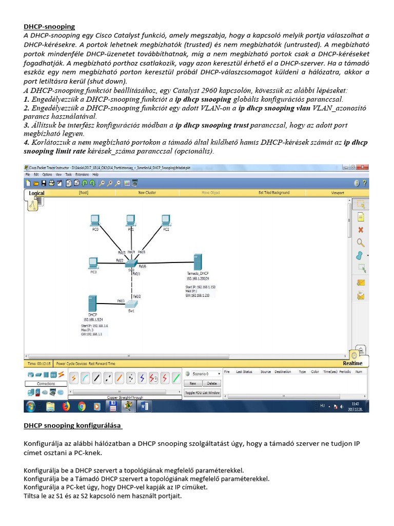 DHCP Snooping Megoldas Leiras | PDF
