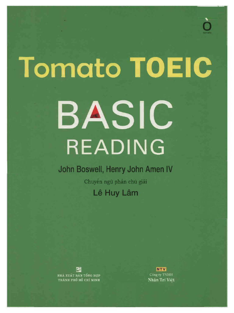 Tomato Toeic Reading - Noi Dung | PDF