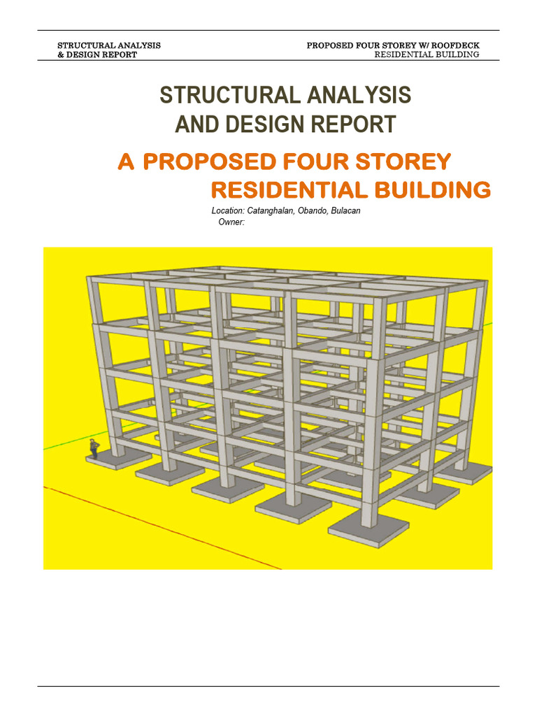 Structural Analysis and Design Report - Proposed Four Storey With ...