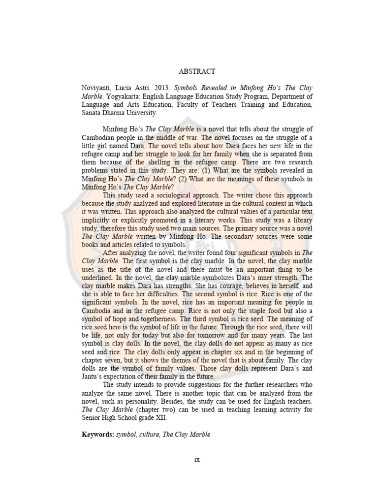 The Clay Marble Symbols | PDF