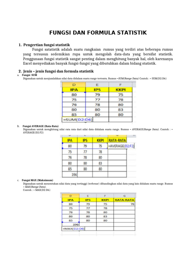 Formula Statistik | PDF