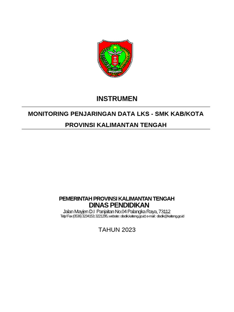 Instrumen Monev LKS - SMK 2023 MKKS | PDF