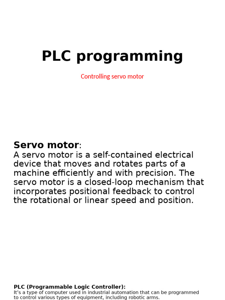 PLC - Servo | PDF