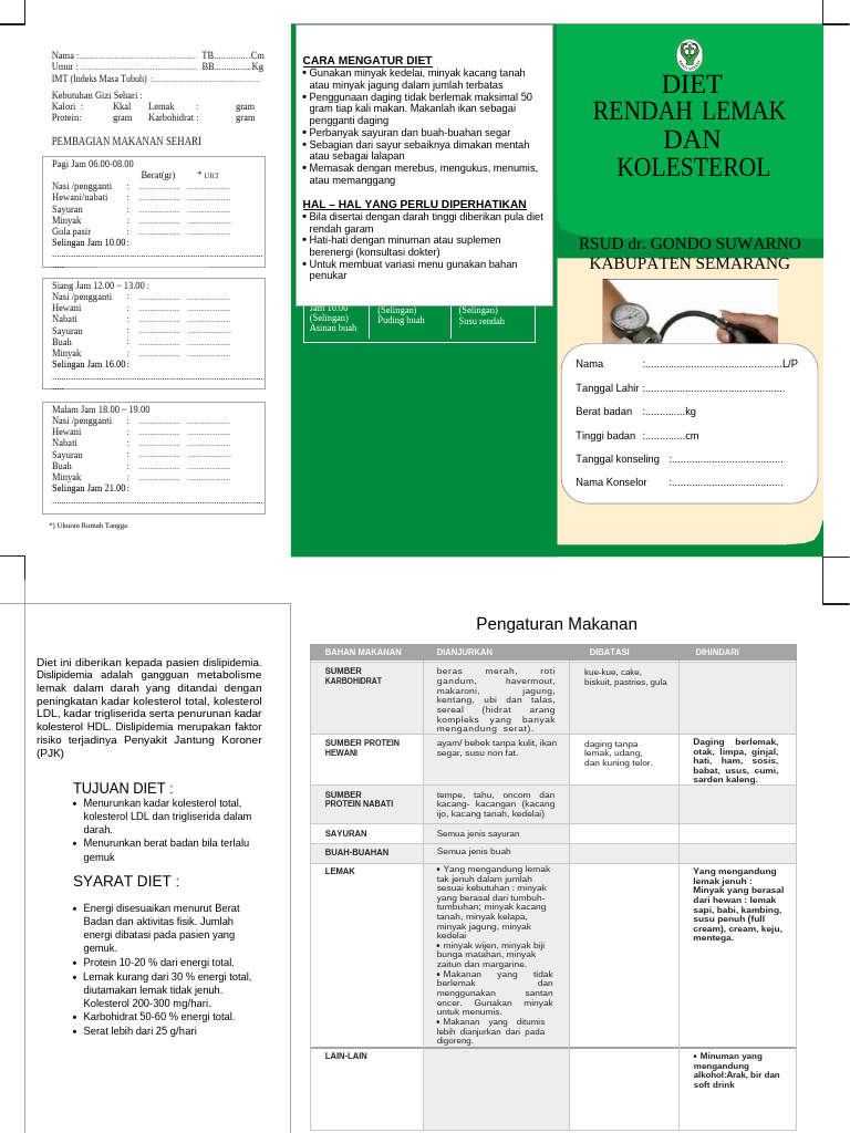 Leaflet Rendah Lemak | PDF