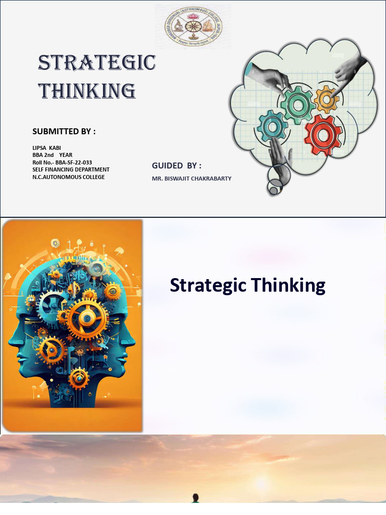 Strategic Thinking | PDF | Strategic Management | Career & Growth