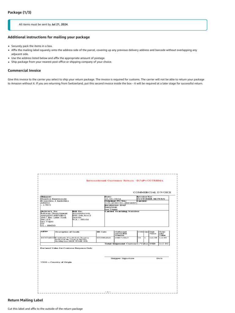 Online Return Center 9 | PDF