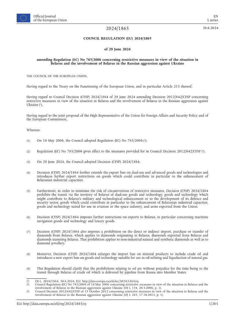 Oj L 202401865 en TXT | PDF