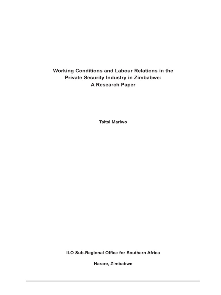 Mariwo - Working - Condition For Private Security | PDF | Cost Of ...