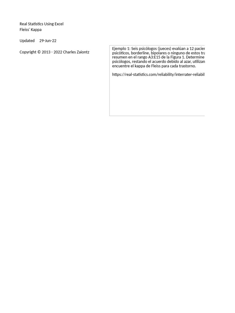 Fleiss Kappa | PDF