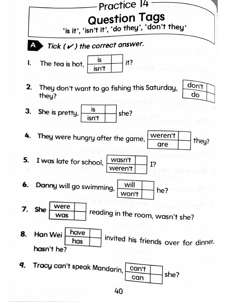 Practice 14 Questions Tags | PDF Practice 14 Questions Tags | PDF
