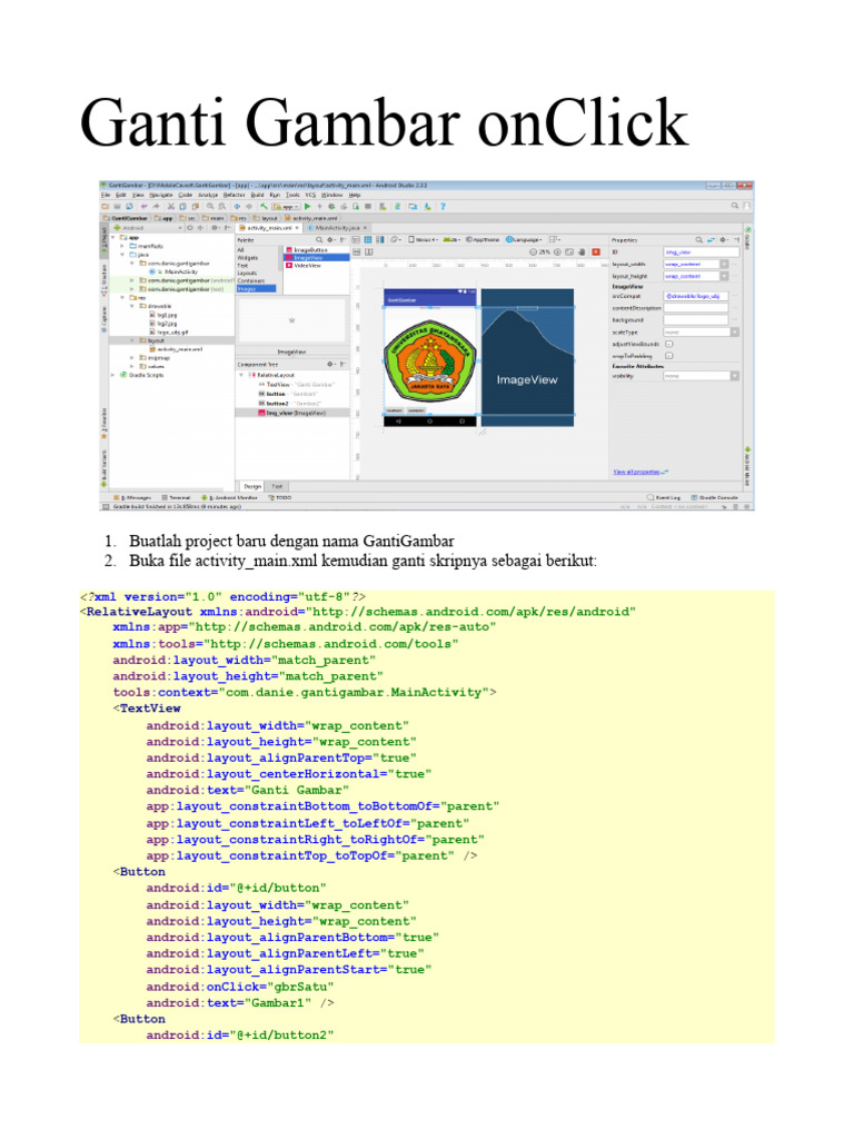 25 Membuat Aplikasi Ganti Gambar Onclick | PDF