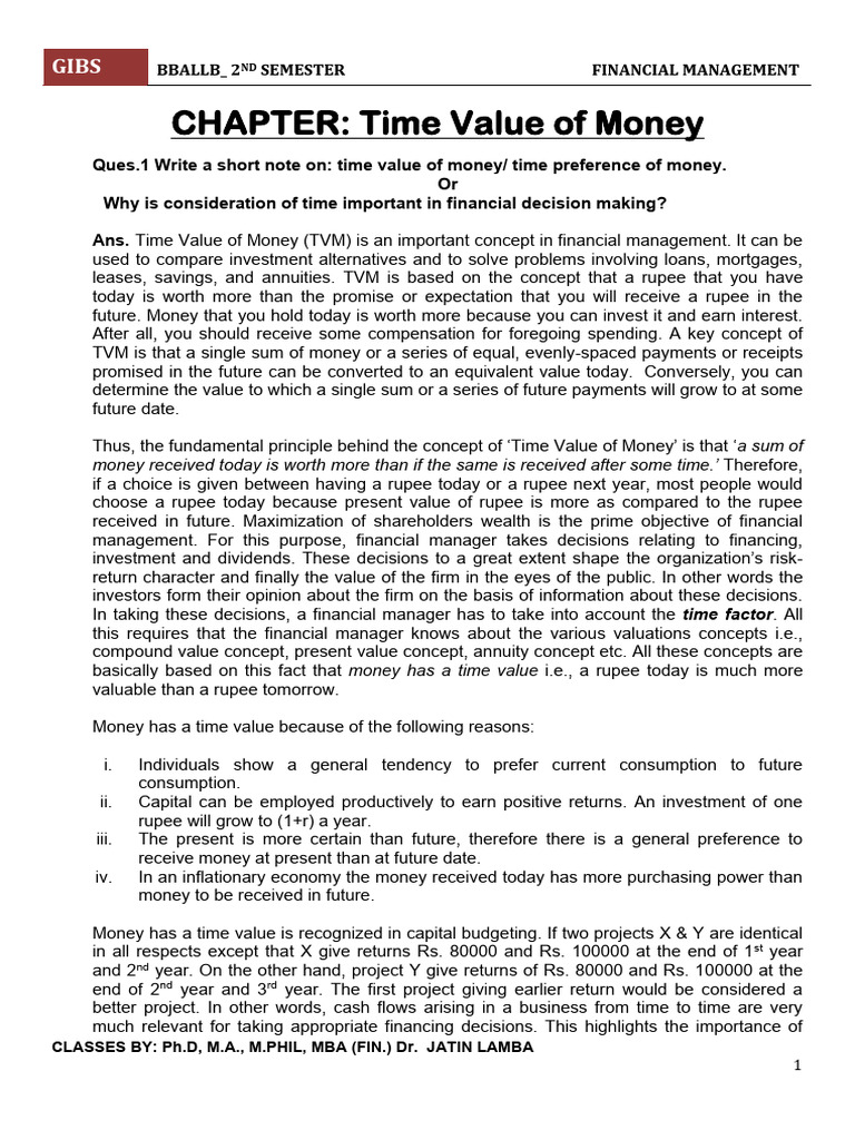 Bballb-2 - FM - Unit-1 Chapter-2 | PDF