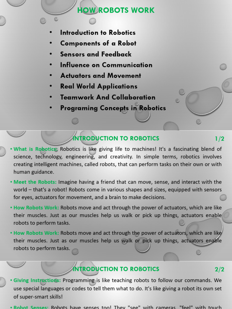 How Robots Work PYP 4 | PDF