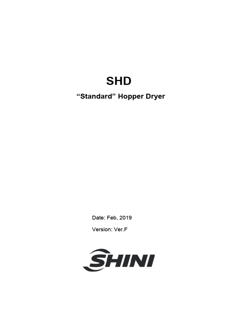 "Standard"Hopper Dryer SHD | PDF